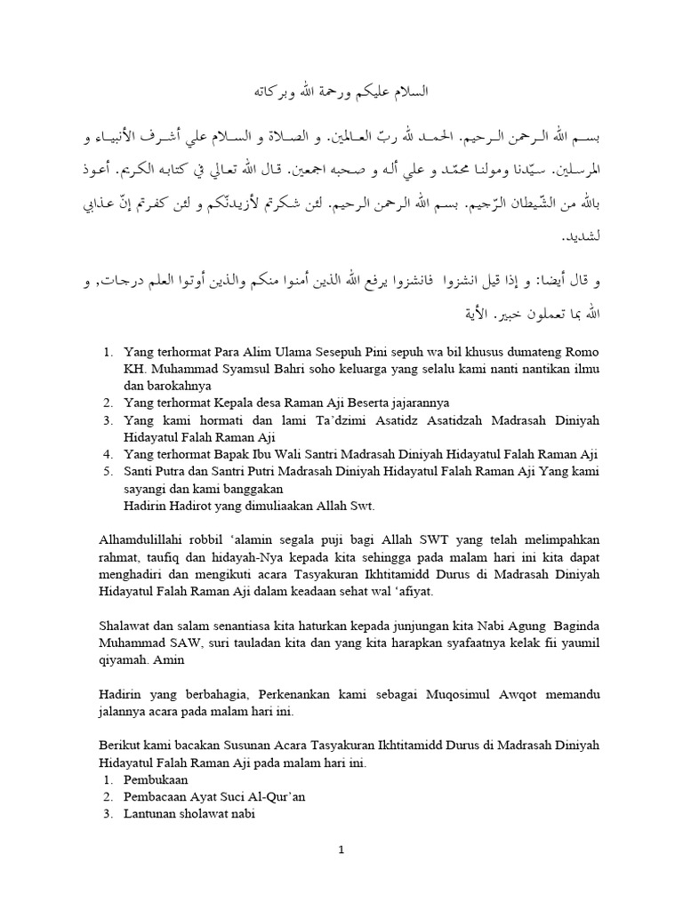 350493936 Mc Haflah Akhirussanah Pdf