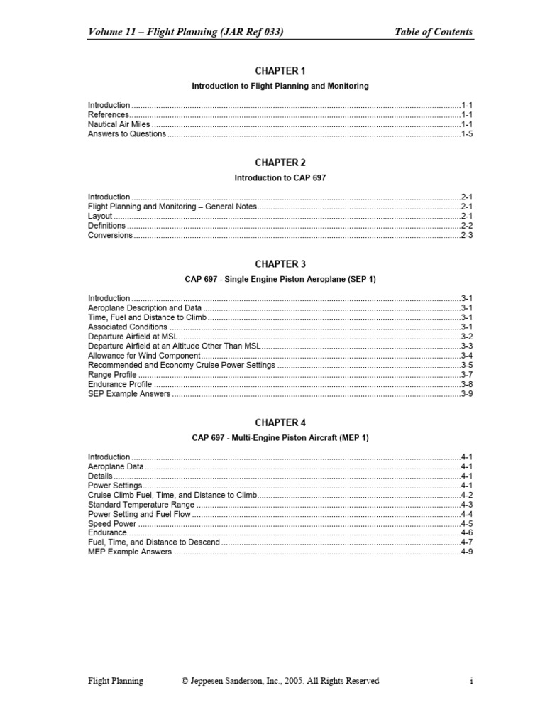 Volume 11 Flight Planning (JAR Ref 033) | PDF | Visual Flight Rules | Aircraft