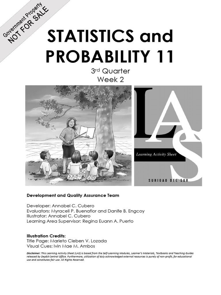 Statistics Probability11 q3 Week2 v4 | PDF