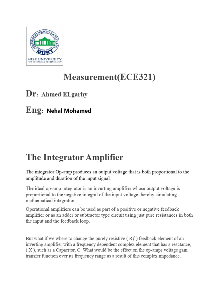 Measurement | PDF | Operational Amplifier | Amplifier