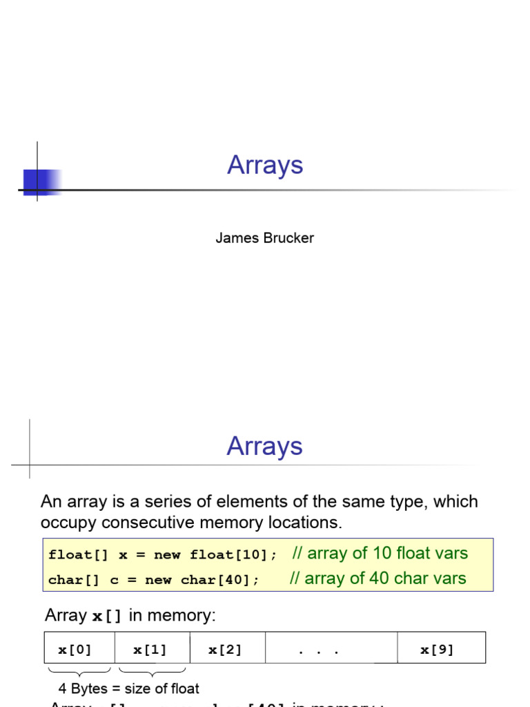 Arrays 1d 2d Pdf String Computer Science Integer Computer Science