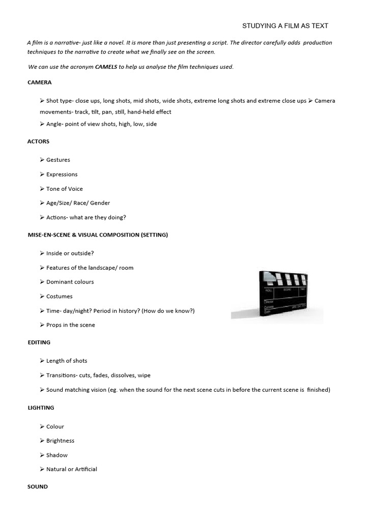 Film Analysis for Students | PDF