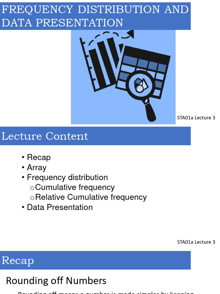 Lec 3 Frequency Distribution | Download Free PDF | Summation | Histogram