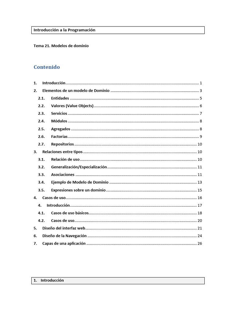 Tema 21. Modelo de Dominio | PDF | Objeto (informática) | Software