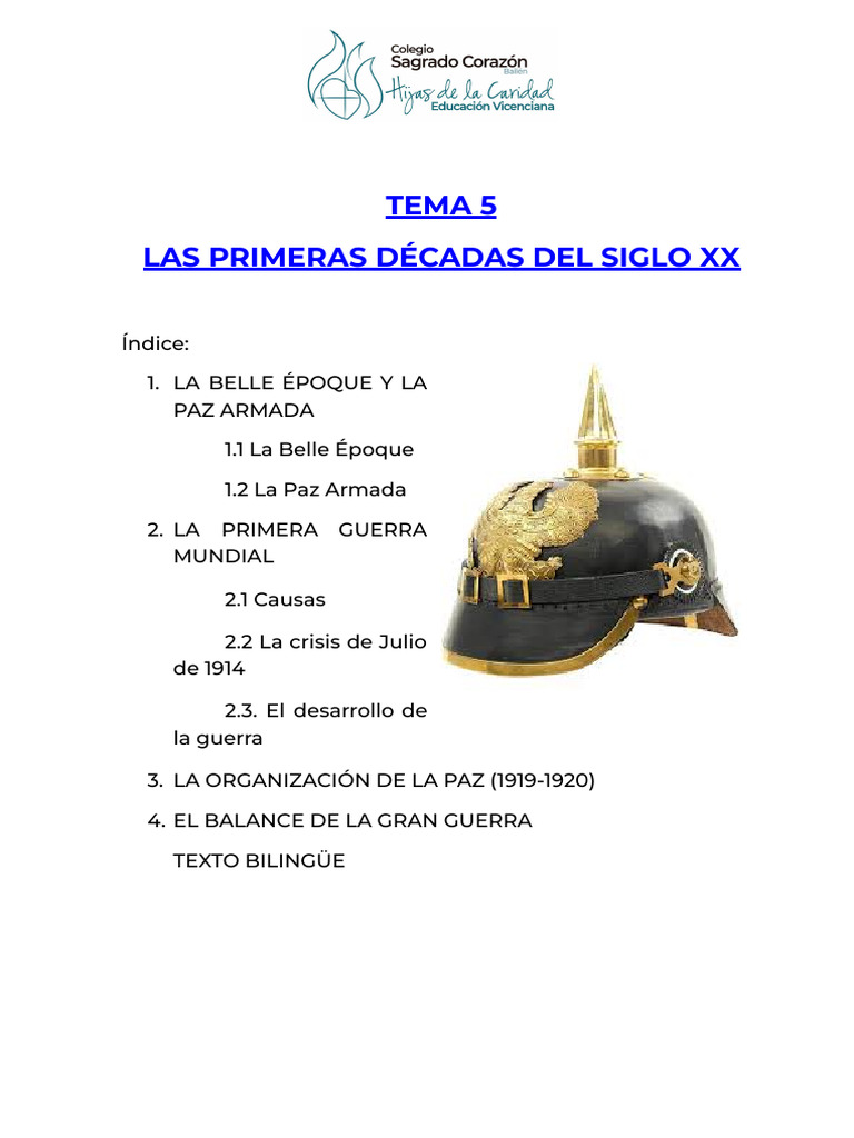 Tema 5 Las Primeras D-Cadas Del S. XX | PDF | Bolcheviques | Austria Hungría