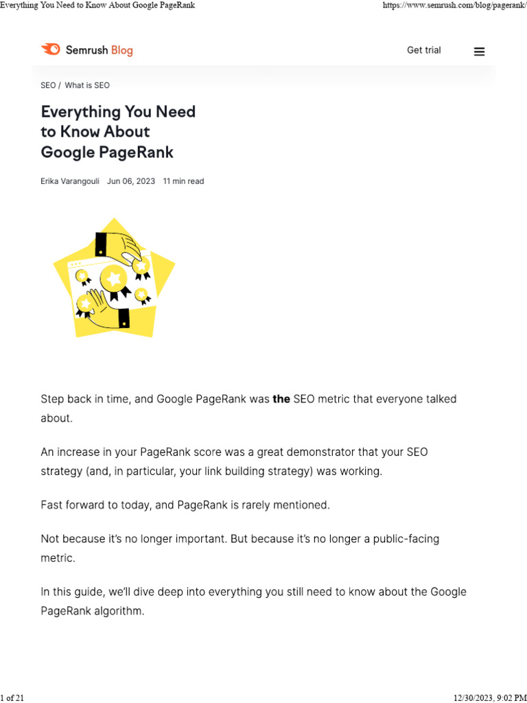 Everything You Need To Know About Google PageRank | PDF | Indexes ...