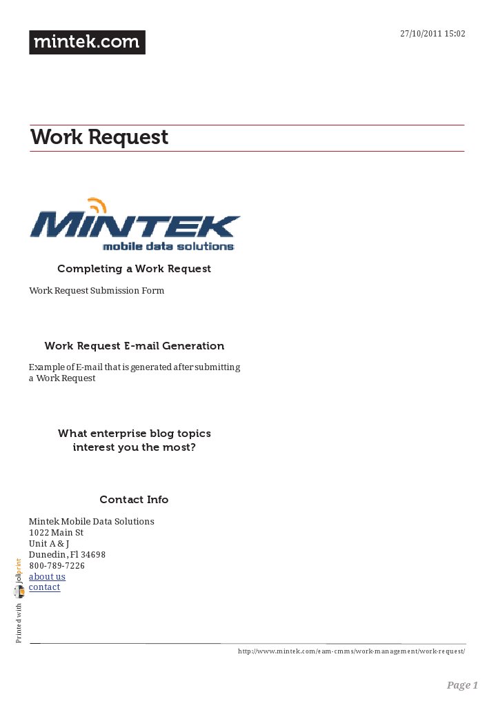 Work Request | PDF