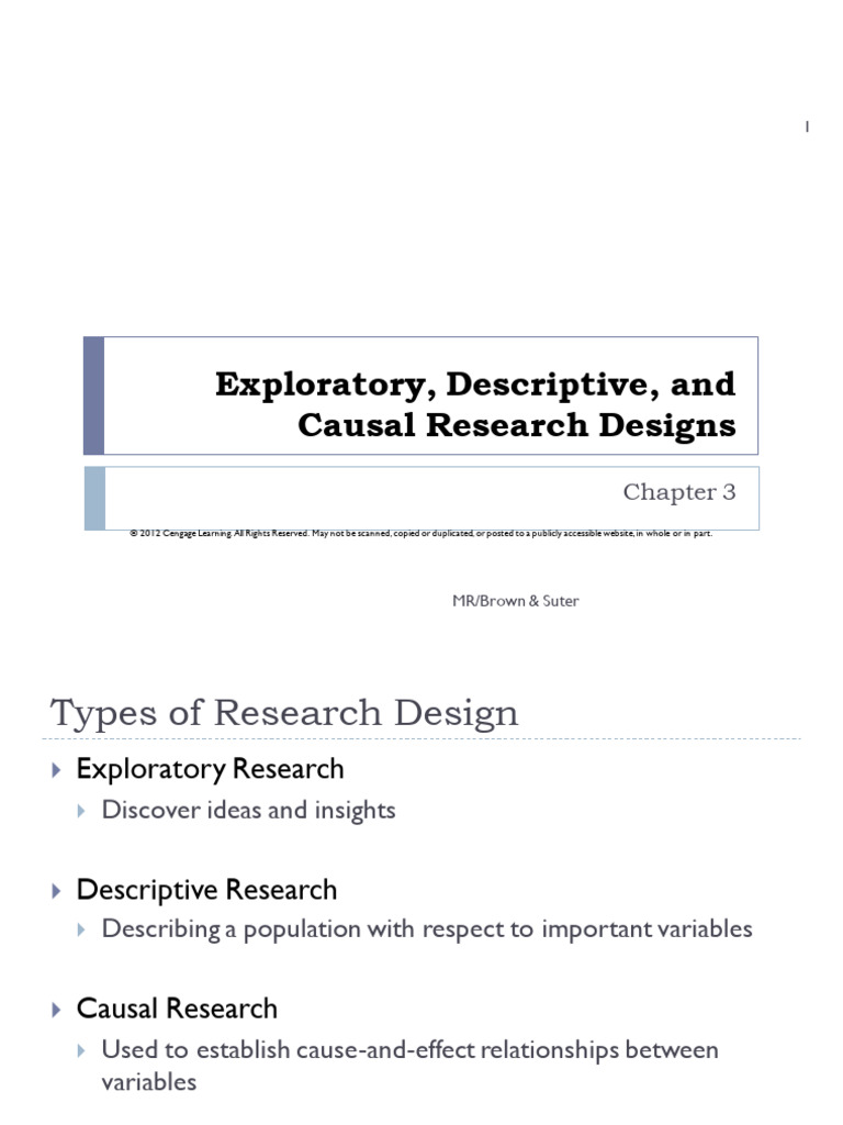 Exploratory, Descriptive, and Causal Research Designs | PDF | Level Of ...