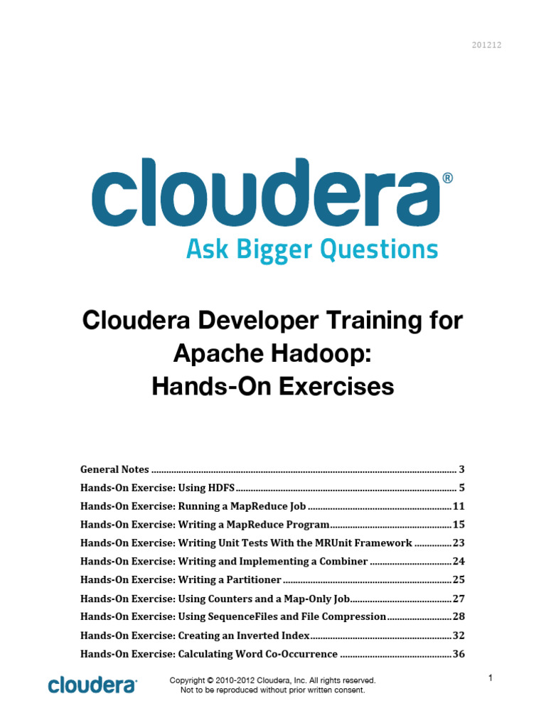 Developer Exercise Instructions | PDF | Apache Hadoop | Data Compression