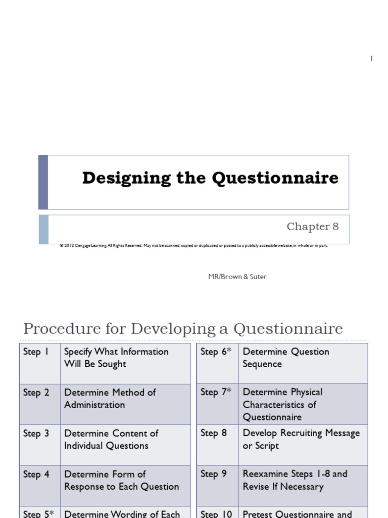 Questionnaire Design Essentials | PDF | Questionnaire | Question