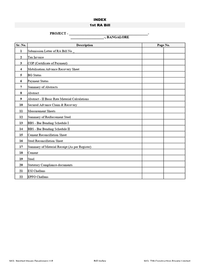 COP Certificate of Payment , MOP - Memorandum of Payment Calculation ...