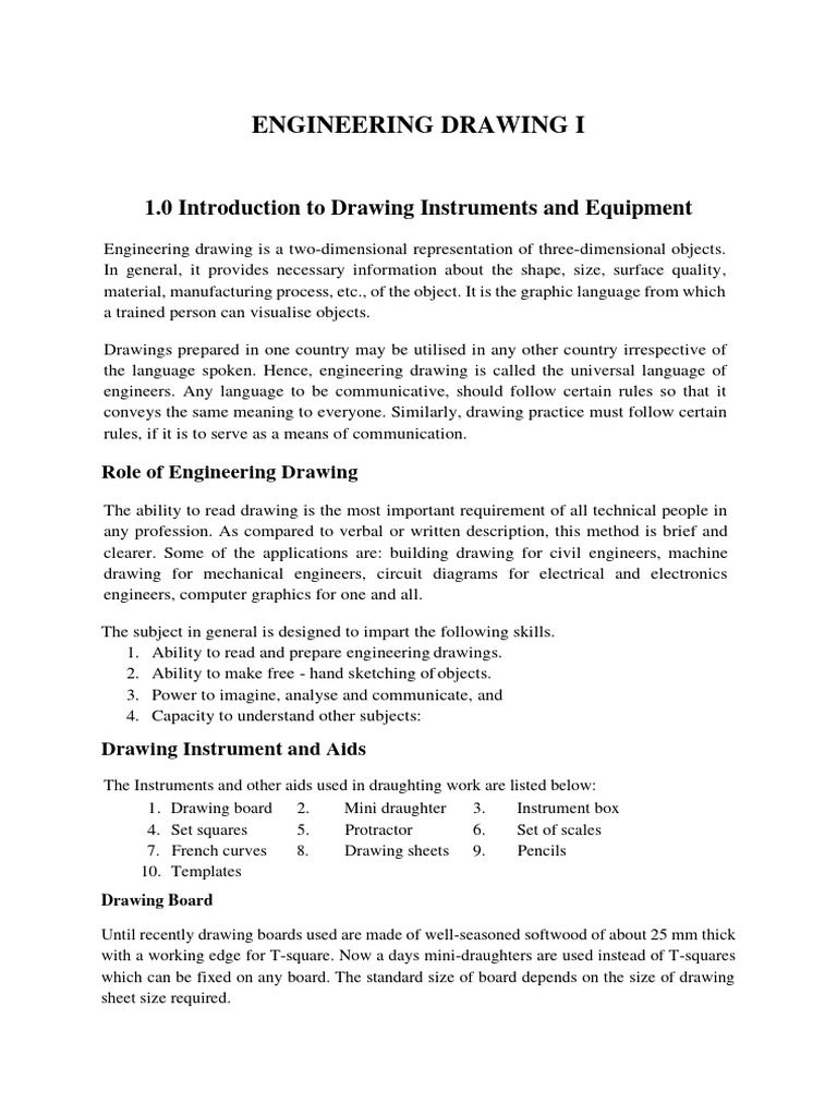 TD1 Introduction | PDF | Drawing | Pencil