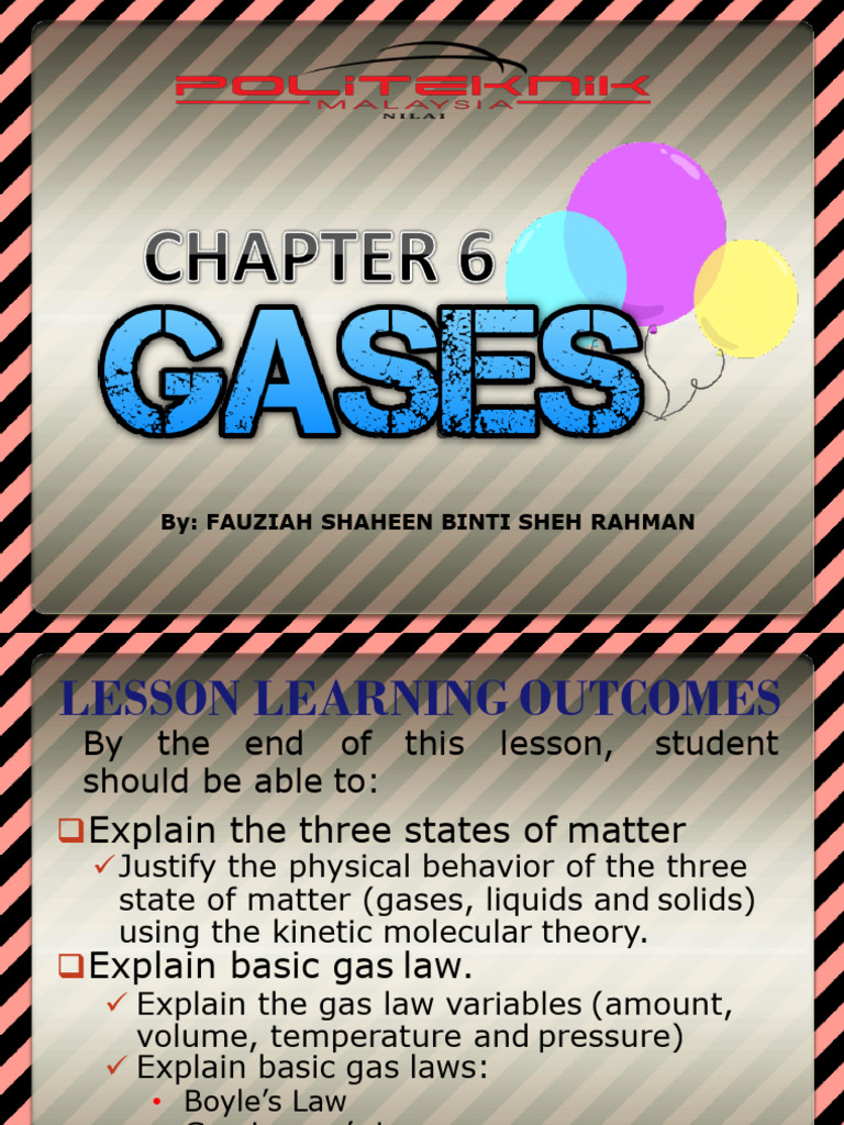 Chapter 6 - Gases (Part 1) | PDF | Gases | Liquids
