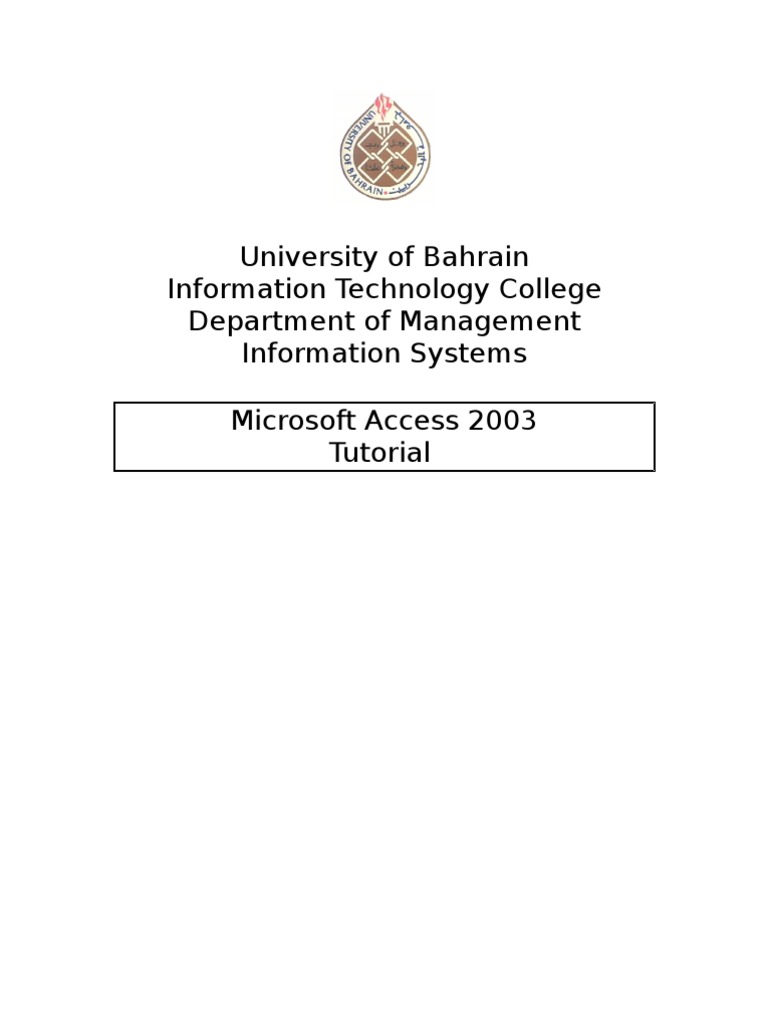 MS Access Tutorial | PDF | Databases | Relational Database