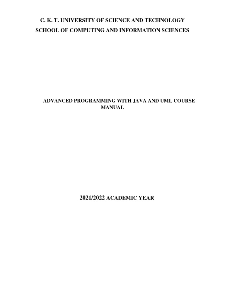 C. K. T. University of Science and Technology School of Computing and Information Sciences | PDF ...