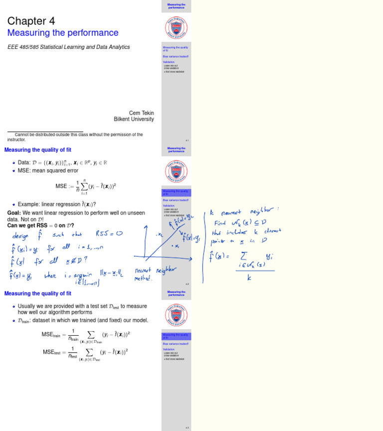 SLChapter 4 | PDF | Cross Validation (Statistics) | Mean Squared Error