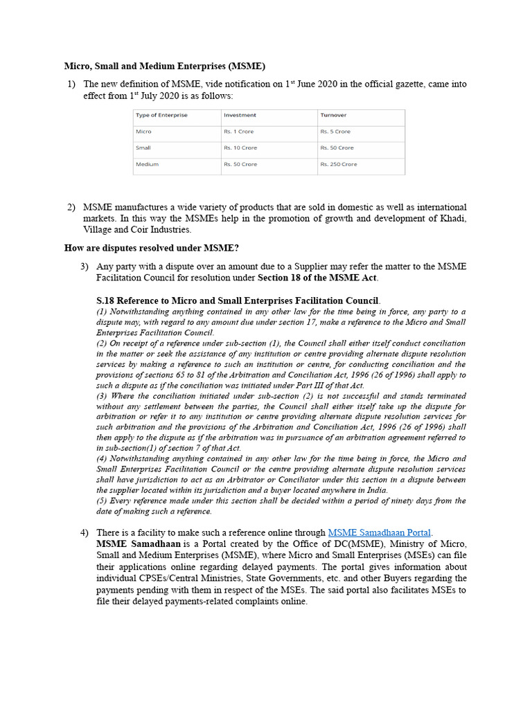 MSME DISPUTE | PDF | Arbitration | Alternative Dispute Resolution