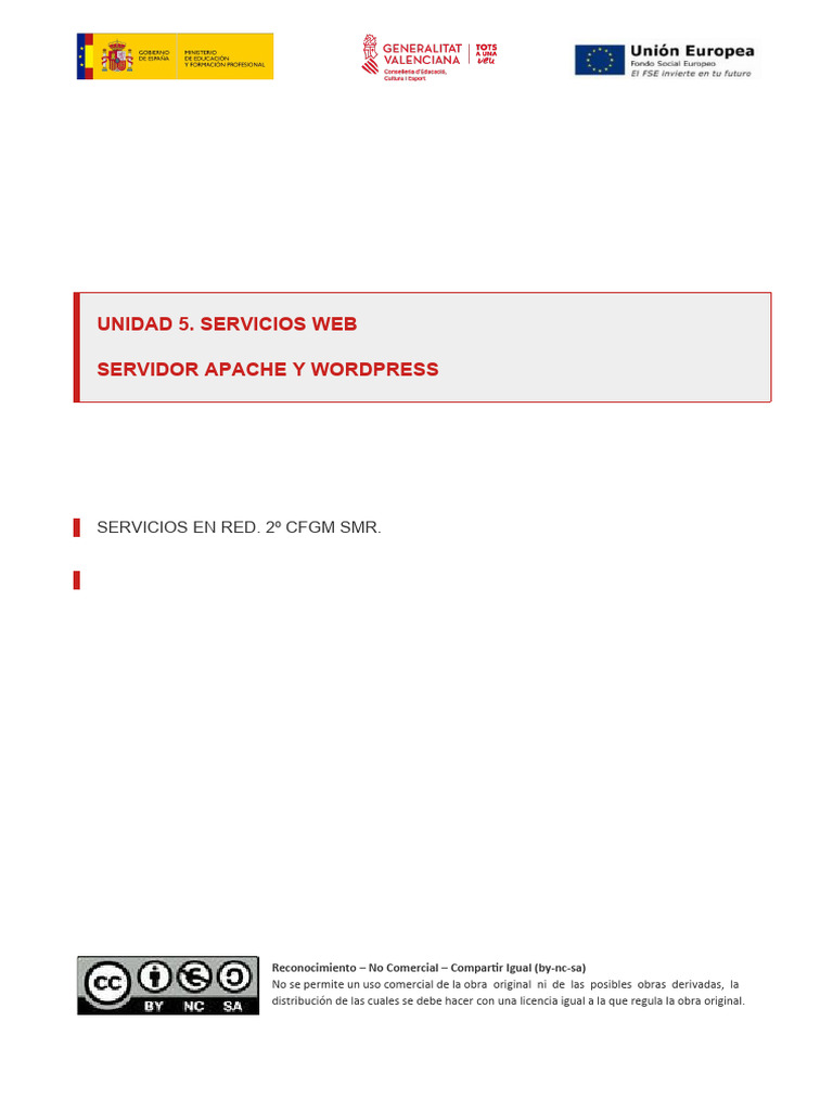 UD5 - Servidor Apache y WordPress | PDF | Word Press | Servidor HTTP Apache