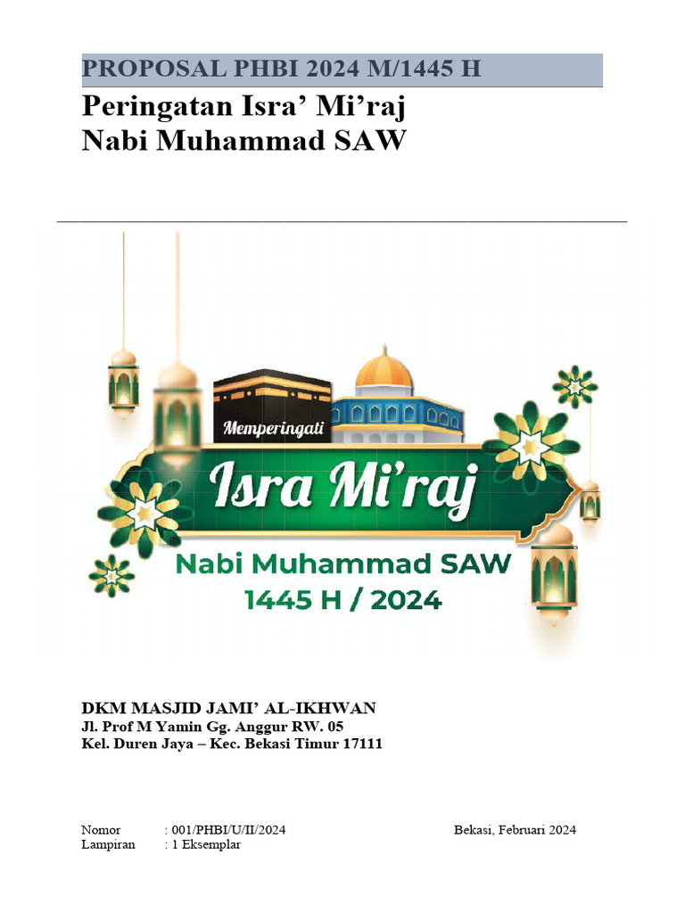 Proposal Isra Miraj | PDF