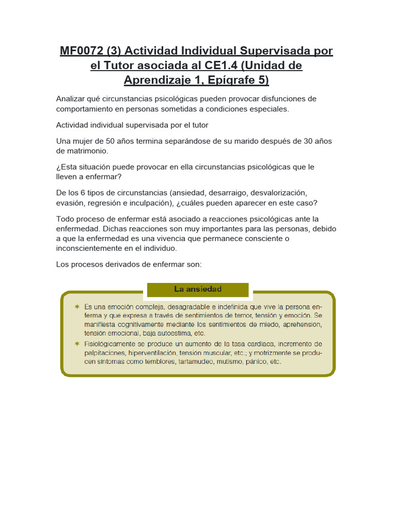 MF0072 (3) Actividad Individual Supervisada Por El Tutor Asociada Al CE1.4 (Unidad de ...