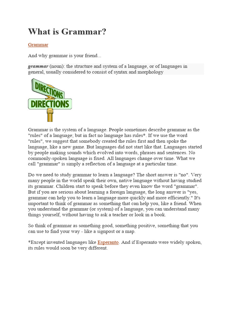 What Is Grammar | PDF