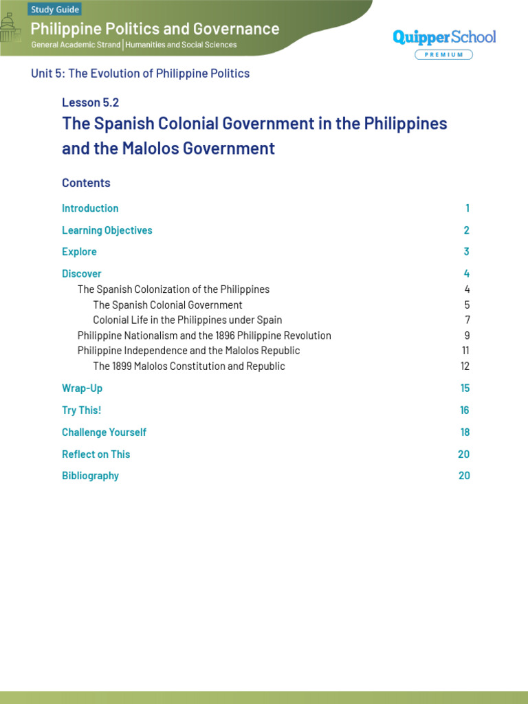 Spanish Colonial Politics in the Philippines | PDF