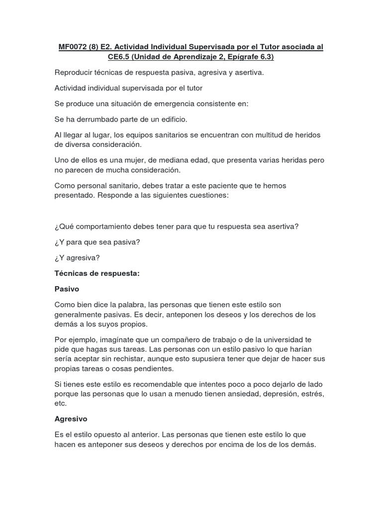 MF0072 (8) E2. Actividad Individual Supervisada Por El Tutor Asociada ...