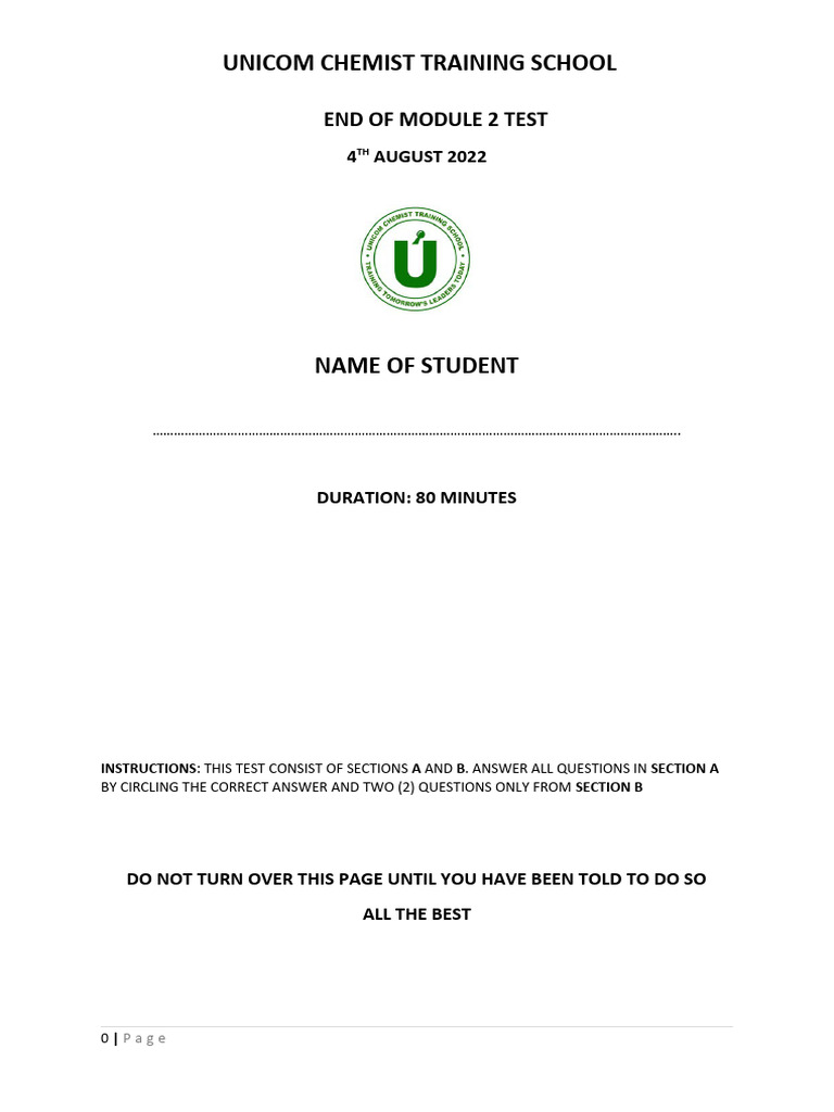 End of Module 2 Test | PDF | Grief | Communication