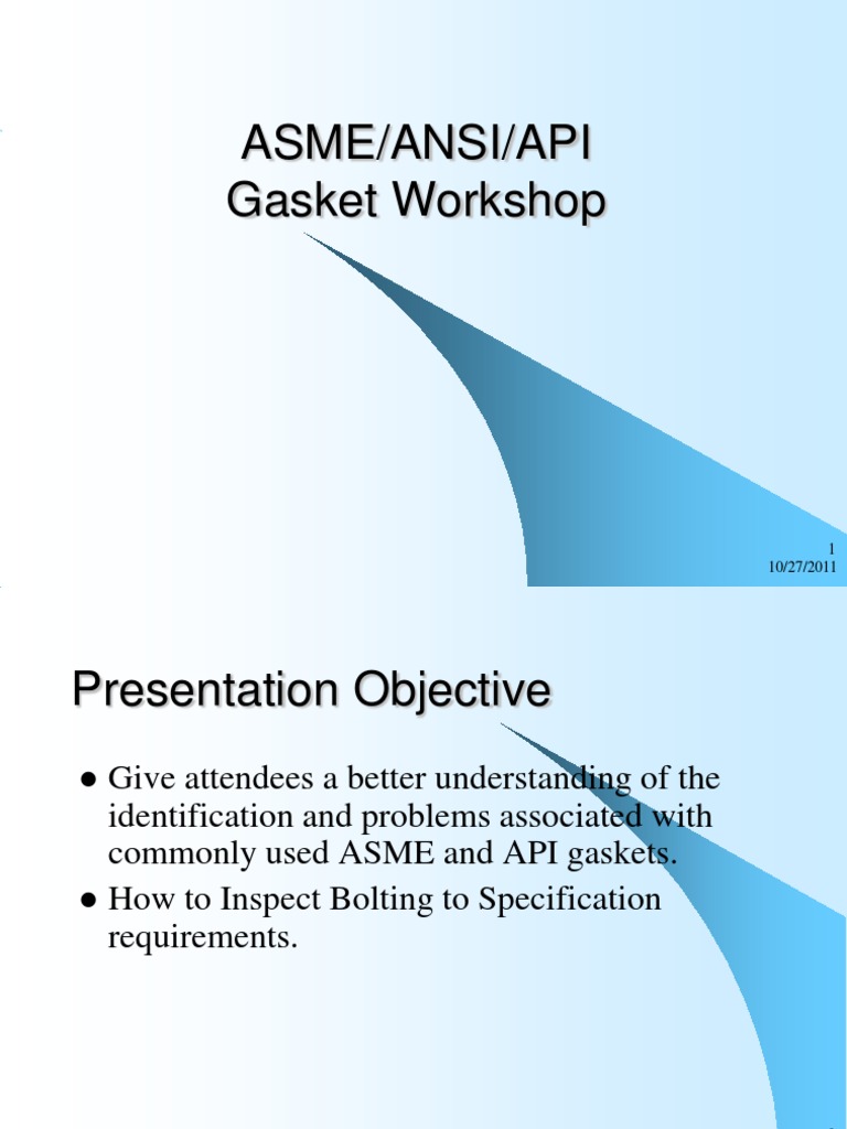 Asme Ansi API Gasket Workshop | PDF