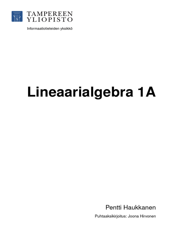 Linalg1A Moniste | PDF