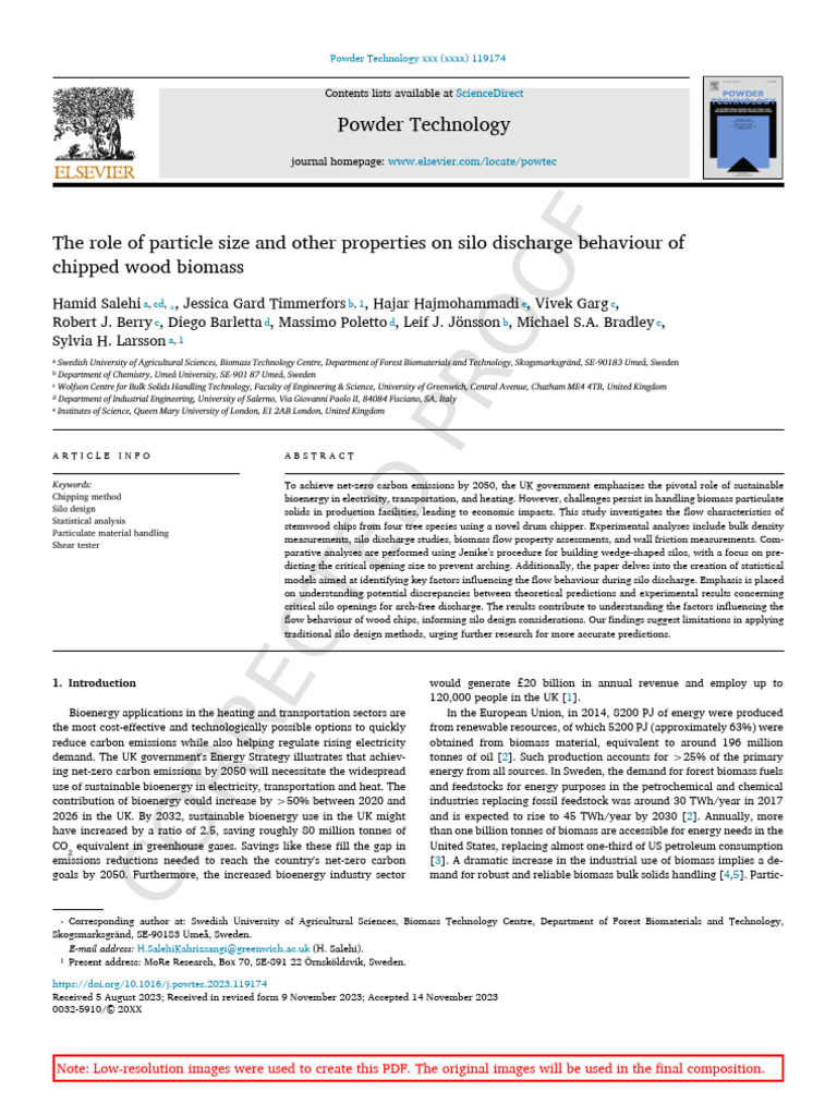 Proof: Powder Technology | PDF | Yield (Engineering) | Stress (Mechanics)
