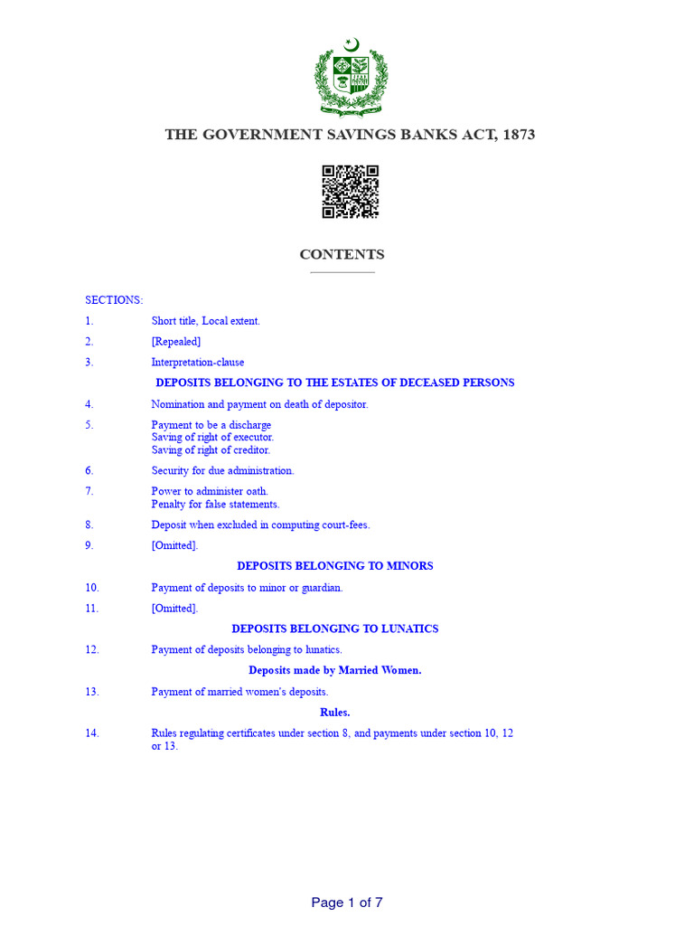 Government Savings | Download Free PDF | Deposit Account | Money
