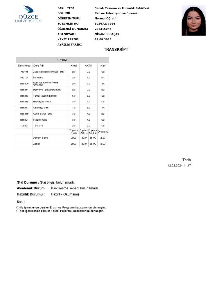 Transcript Report | PDF