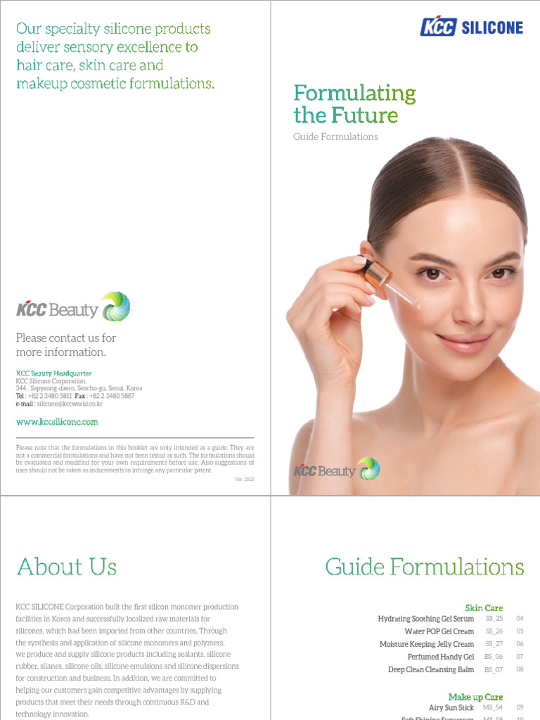 KCCSILICONE Formulation PersonalCare Eng 230703 | PDF | Silicone ...