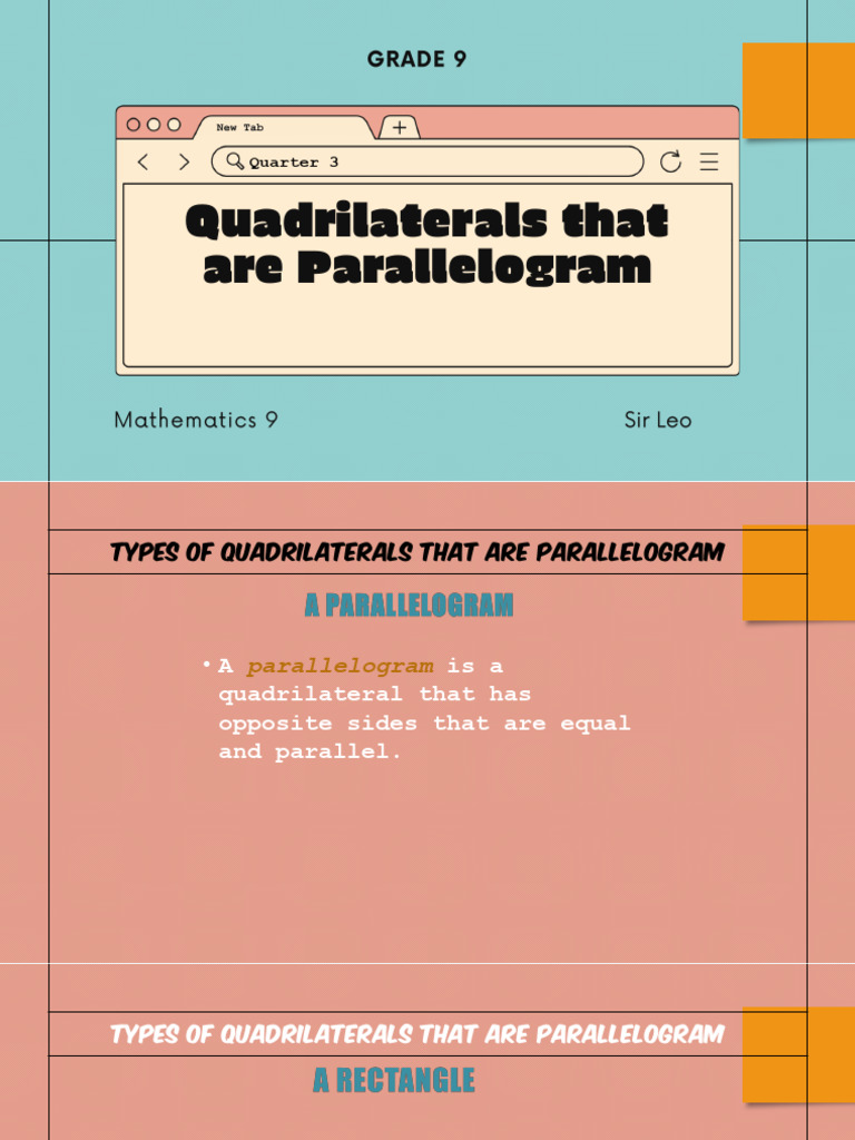Quadrilateral S | PDF | Rectangle | Geometric Shapes