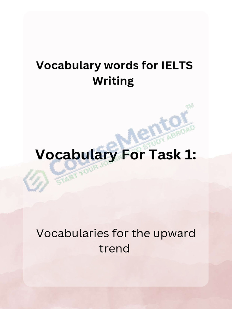 IELTS Vocabulary Guide for Writing | PDF