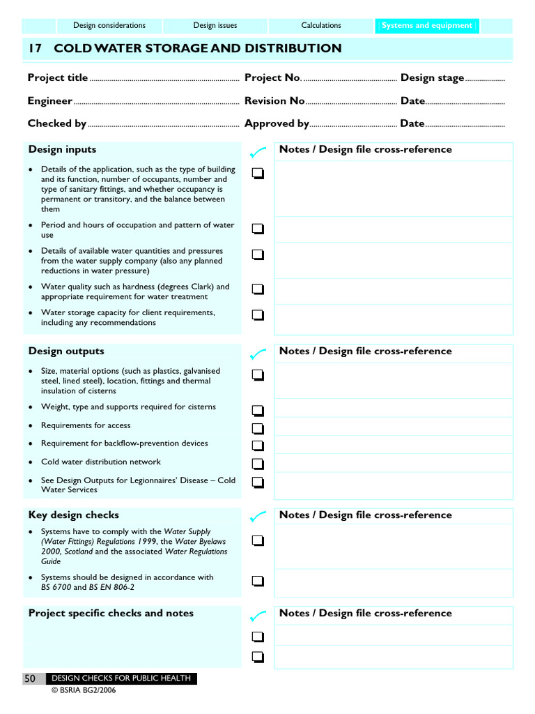 Cold Water Storage Design Guidelines | PDF | Water