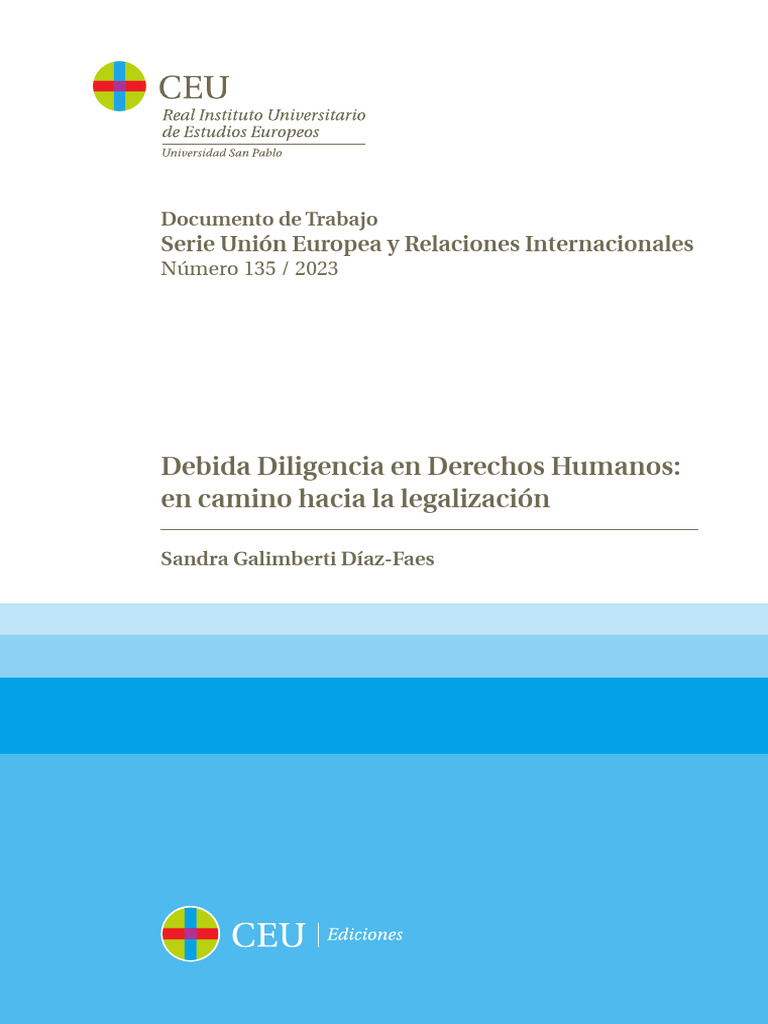 Debida Diligencia en Derechos Humanos - en Camino Hacia La Legalización | PDF | Derechos humanos ...