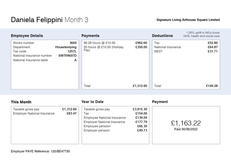 Payslip 06.2022 | PDF
