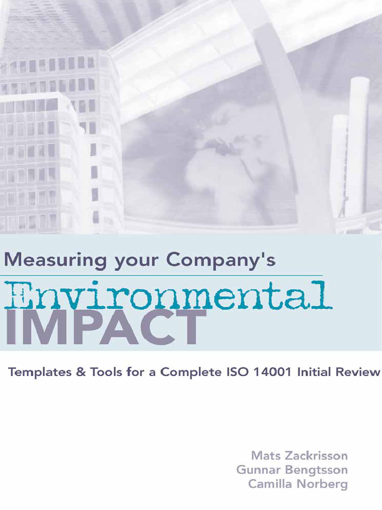 Measuring Your Company's Environmental Impact - Templates & Tools For A ...
