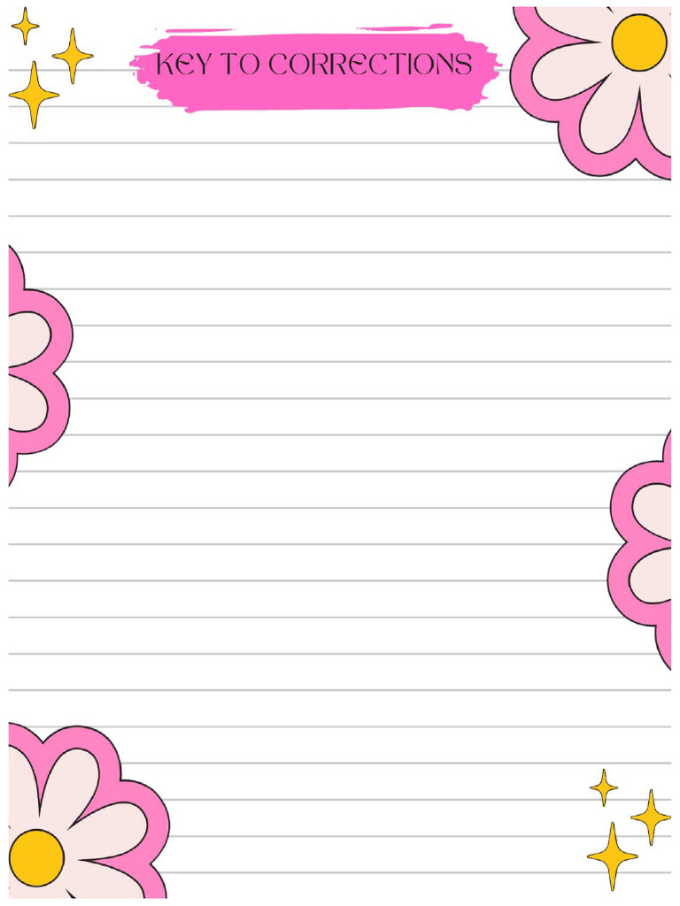 Key To Corrections | PDF