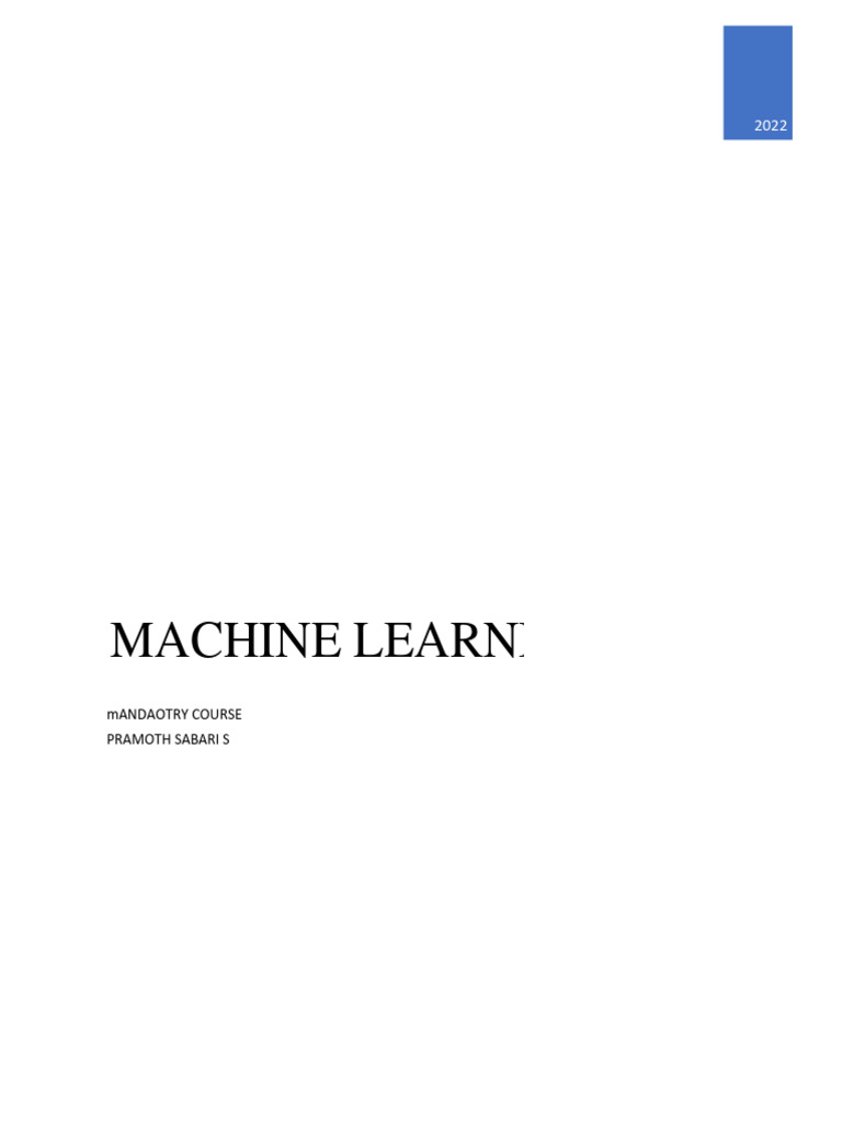 Machine Learning Notes | Download Free PDF | Machine Learning ...