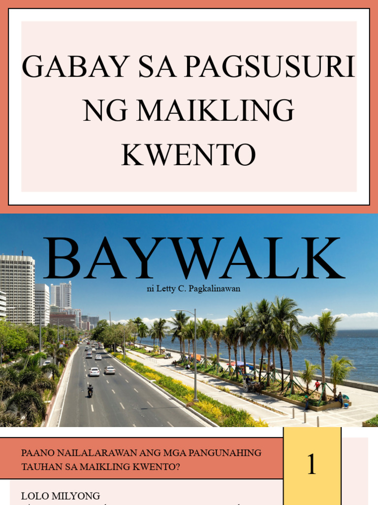 Unang Pangkat Pagsusuri Sa Maikling Kwento Baywalk | PDF