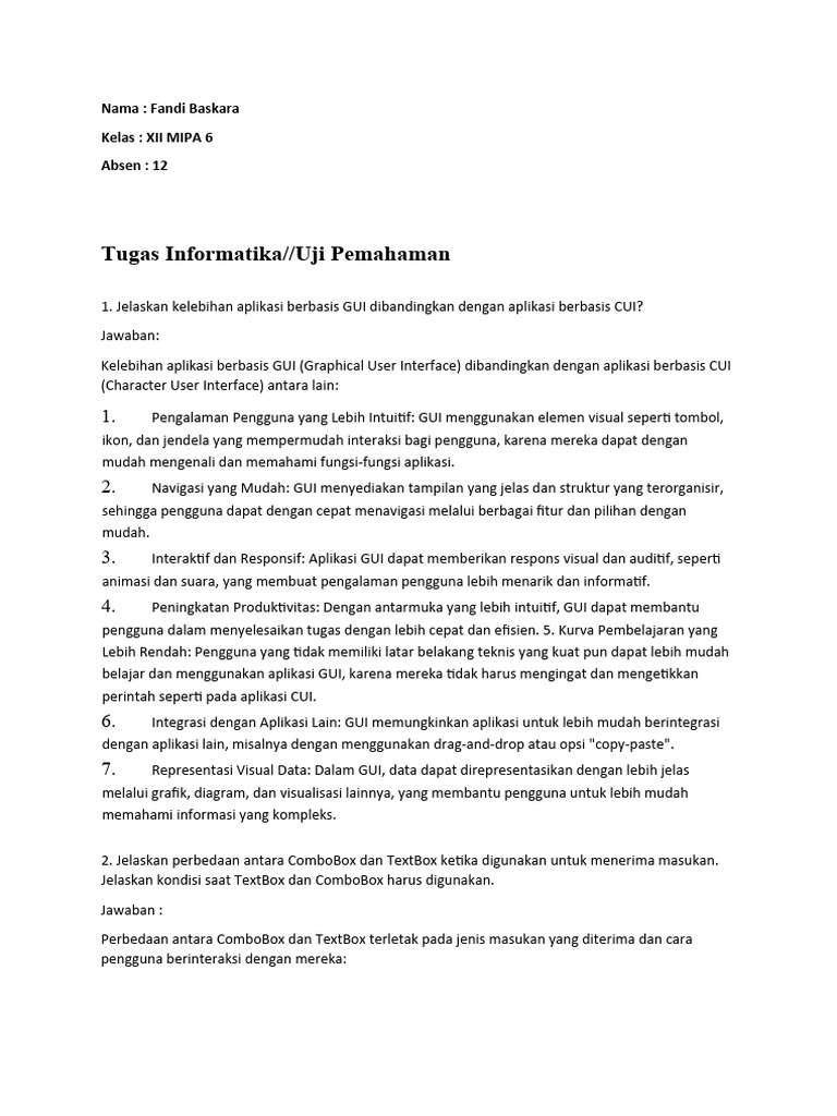 Kelebihan GUI vs CUI | PDF