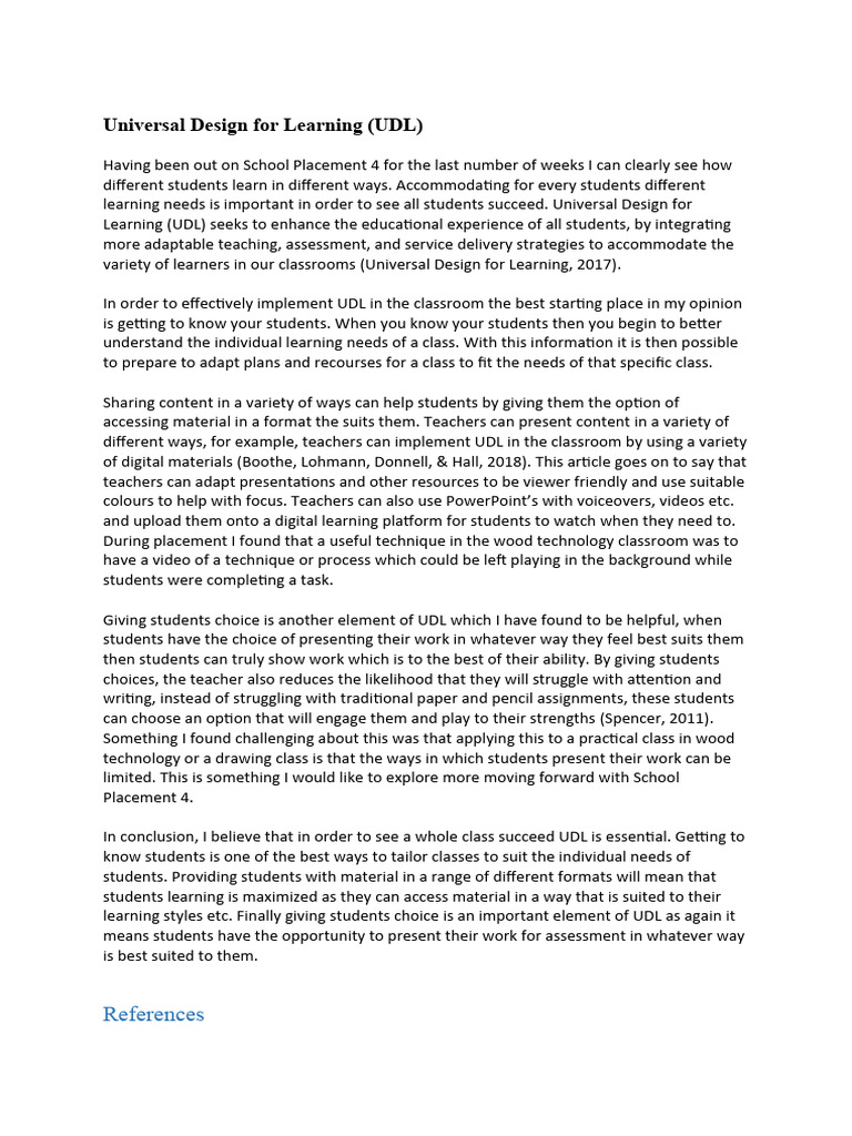 sp4 Weekly Reflection Week 4 | PDF | Learning | Classroom