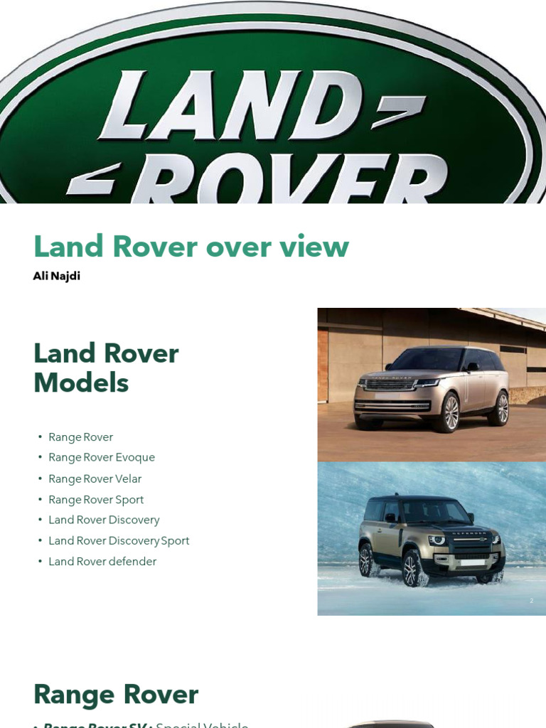 Land Rover by Ali. | PDF | Plug In Hybrid | Vehicle Technology