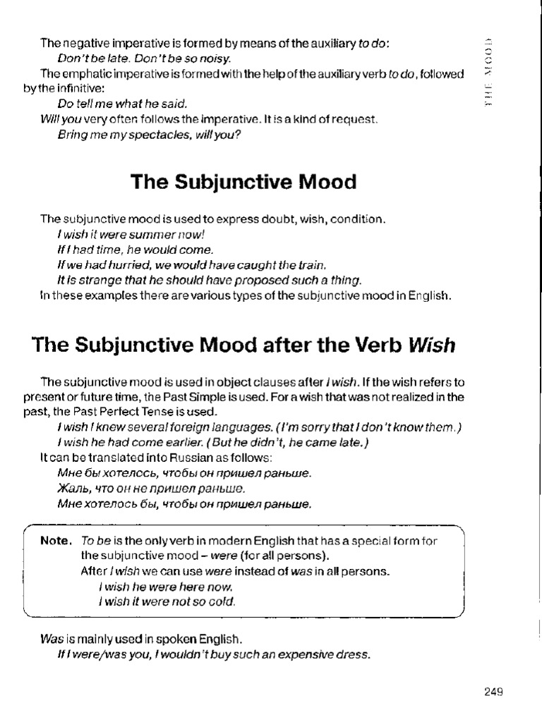Subjunctive Mood Utevskaya | PDF | Grammatical Conjugation | Semantic Units