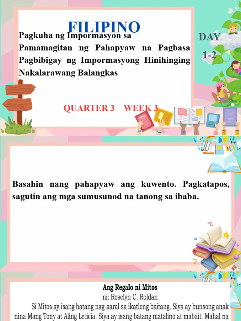 GR6 Filipino WK3 QTR3 | PDF