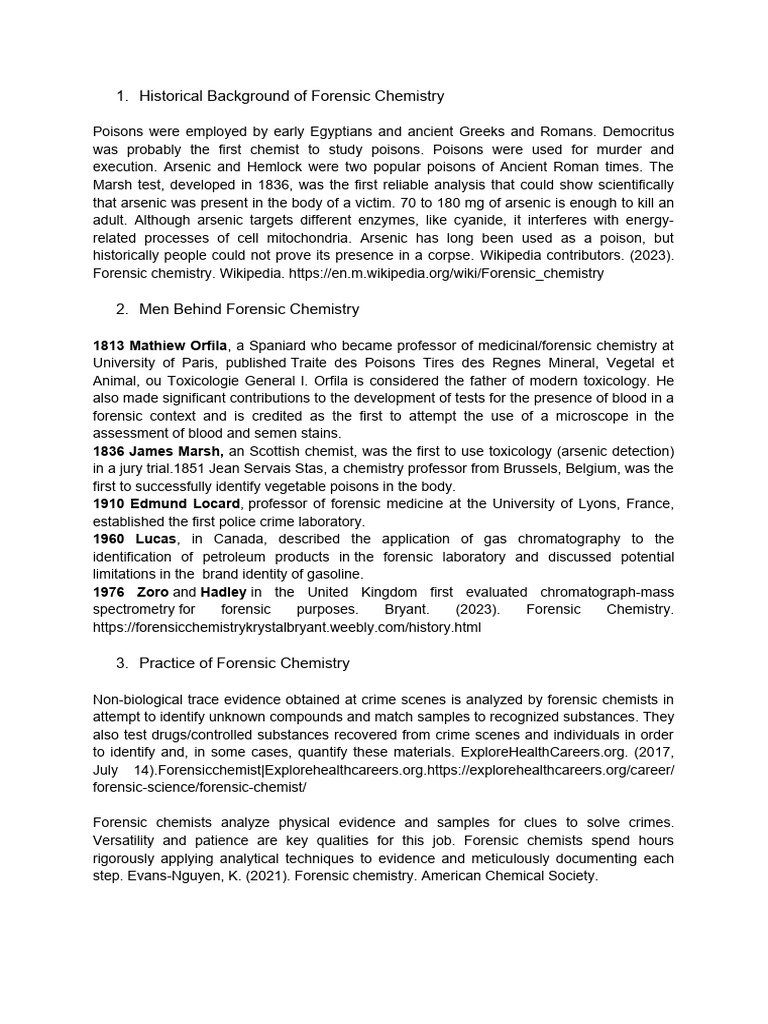 FORENSIC | PDF | Forensic Science | Chemistry