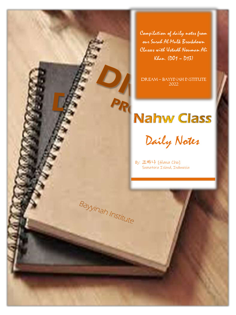 Nahw Class - DAILY NOTES | PDF